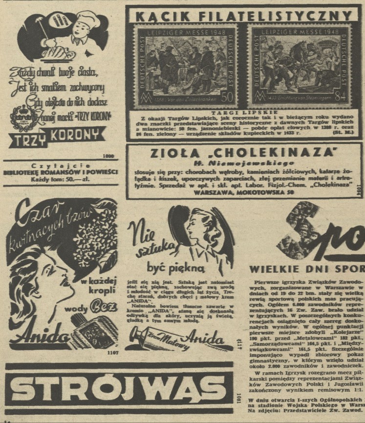 Stare Reklamy (29 sierpnia 1948) - Archiwum - Kwartalnik Przekrój